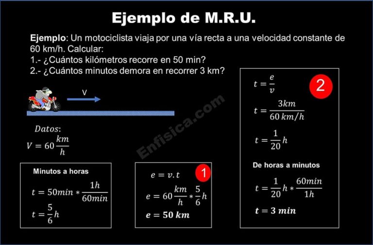 MOVIMIENTO RECTILINEO UNIFORME (M.R.U) | Fórmulas y más